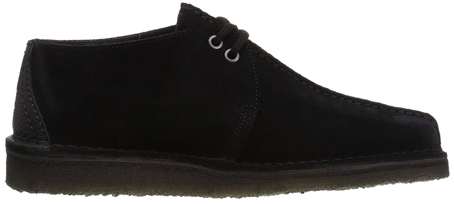 Clarks Men's Desert Trek Moccasin, Black Suede, 10 Medium US