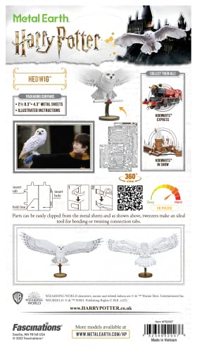 Metal Earth Premium Series Harry Potter Hedwig 3D Metal Model Kit Fascinations