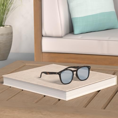 TR90 JAY DEPP Polarized Tony Sark Women's Fashion Retro Colorful Sunglasses Round Blue Sunglasses