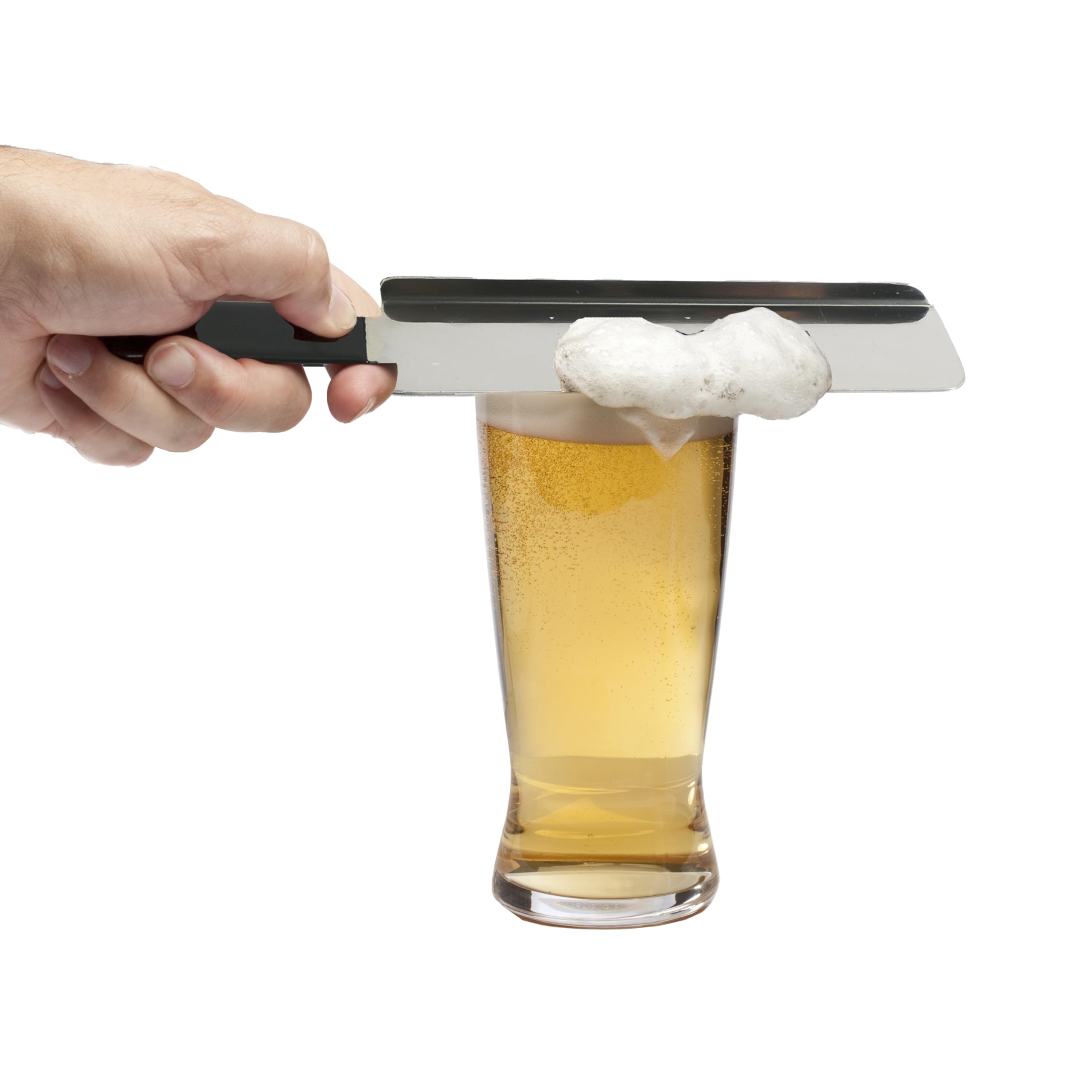 Franmara 9 1/2" Nickel Plated Beer Foam Scraper 8302, Silver