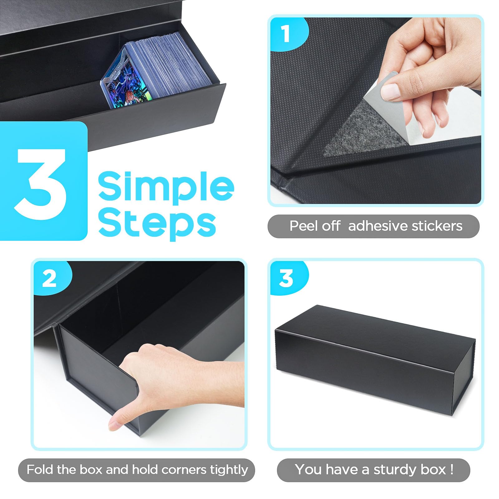 Trading Card Storage Box, Top loader Storage Box, Trading Card Holder Top Load Hobby Box for 800 Count Cards - 2 PACKS
