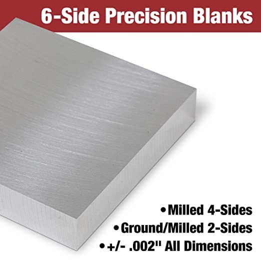 TCI Precision Metals 304 Stainless Steel Sheets Metal Plates Precision Ground Flat and Milled .250" Thick X 6.000 X 12.000