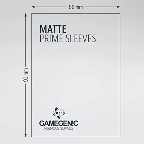 Prime Matte Double Sleeving Pack 100 | Card Sleeving Pack Includes 100 Prime Sleeves & 100 Inner Sleeves | Double-Sleeved Card Protection | Protects up to 100 Standard Gaming Cards | Made by Gamegenic