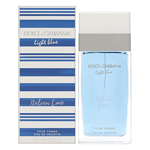 DOLCE & GABBANA Light Blue Italian Love for Women Eau de Toilette Spray, 3.3 Ounce