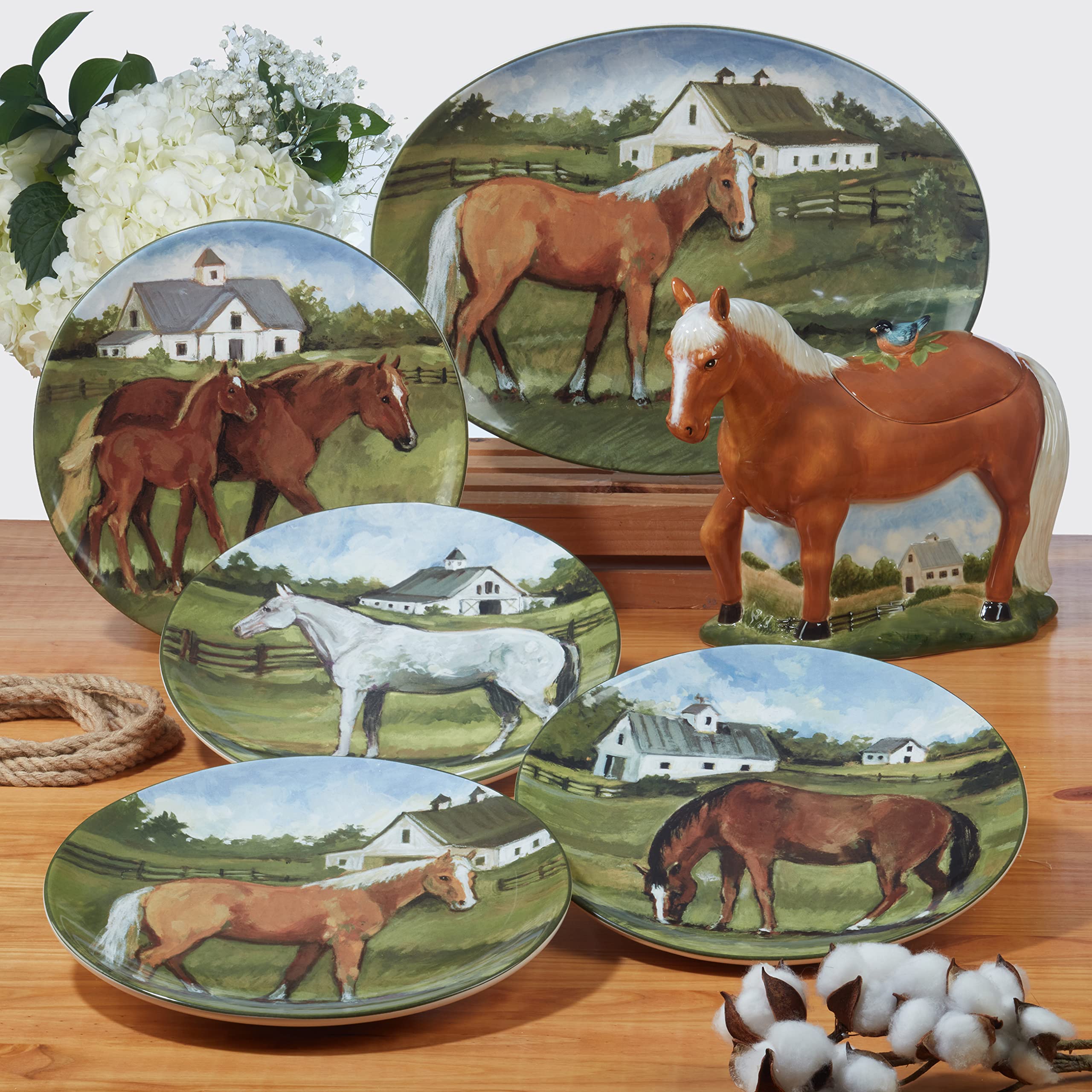 Certified International York Stables Oval Platter 16" x 12"