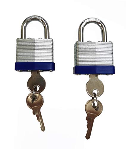 Fu Volante Laminated Steel Key Lock, 1-9/16 in. Wide Body, 2 Padlocks Keyed Alike