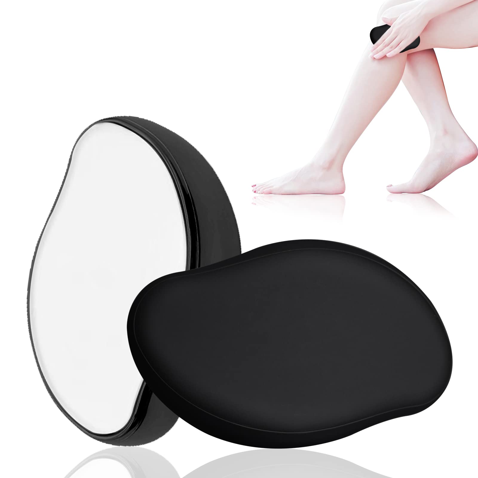 dolitify Crystal Eraser Hair Removal, Painless Removal Tool, for Women and Men Arms Legs Back (Black)