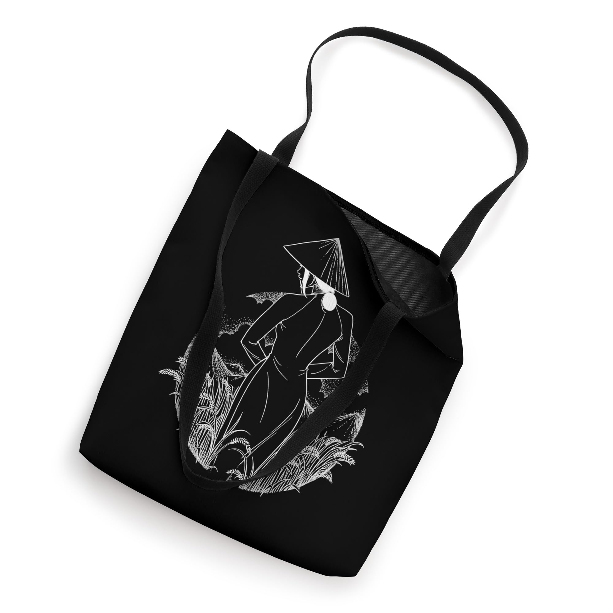 Silhouette Vietnamese Woman Unique Art Vietnam Vet-Fan Tote Bag