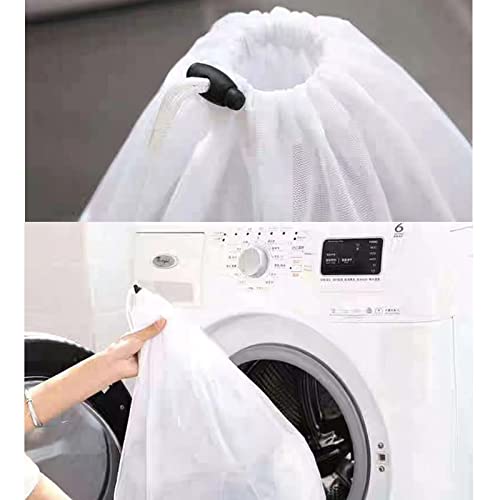Laundry Bag, Mesh Laundry Bag, Laundry Bags Mesh Wash Bags, Large Heavy Duty Travel Laundry Bags, Washable Laundry Bags for Travel with Locking Drawstring Closure- 2 Pack