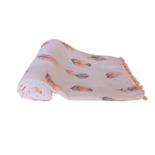 Car Seat Covers for Babies, Car Seat Canopy, Unisex Large Lightweight Breathable Cotton Muslin Canopy, Suitable for Four Seasons (Little Feathers)