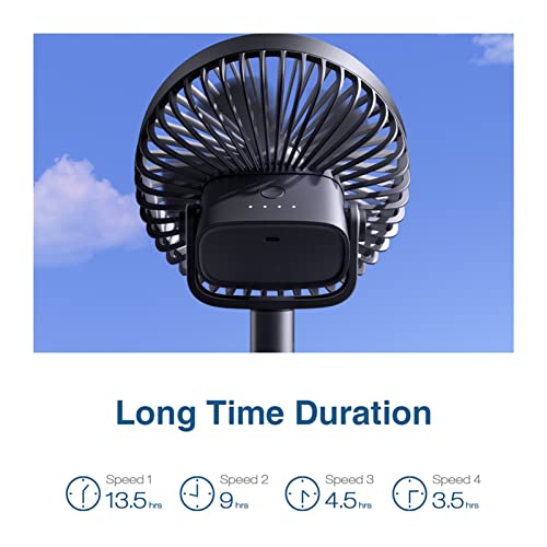 GaYouny Portable Fan for Home Office Desk Table Clip Fan Battery Rechargeable Silent Fans Ventiladores Beatirce (Color : B)