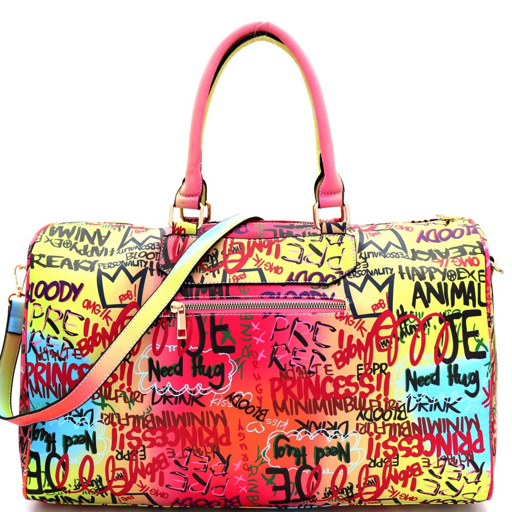 Trendeology Travel Duffel Bag Weekender Graffiti Novelty Tote Handbag