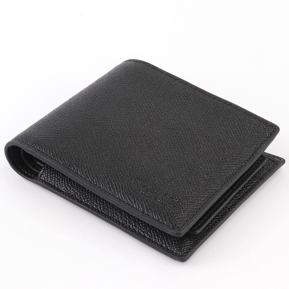 Coach Men's 3 in 1 Wallet (Crossgrain Leather, Black)