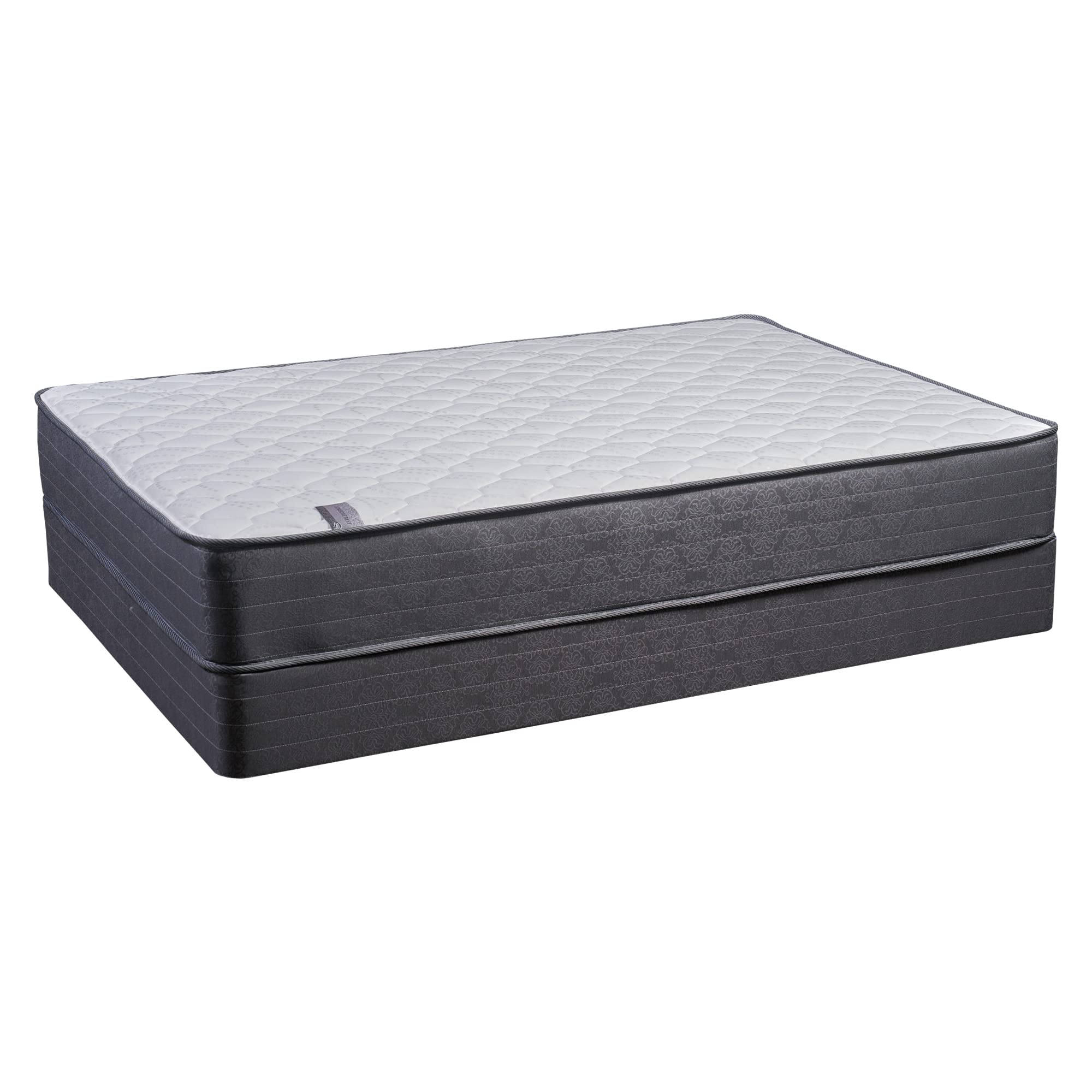 Greaton, 10-Inch Medium Plush Tight top Innerspring Mattress & 4" Wood Box Spring Set, Full XL