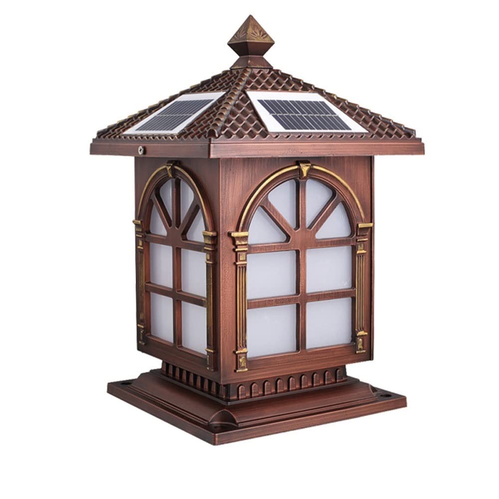 XMFXIAO Solar Home Outdoor Post Lights Villa Garden Patio Lights Park Decoration Lawn Lamp Chinese Style Waterproof Lighting Device Community Landscape Street Lamp