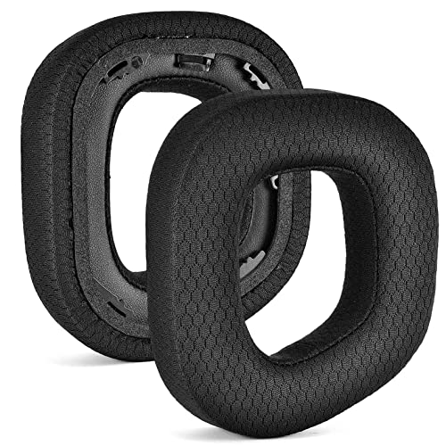 HS80 RGB Thicker Upgrade Quality Earpads - Replacement Ear Cushion Cup Compatible with Corsair HS80 RGB Wireless Headphone, High-Density Noise Cancelling Foam,Added Thicknes (Black Fabric)