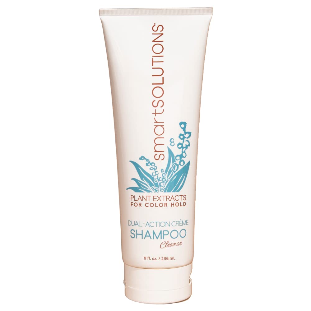 smartSOLUTIONS Dual-Action Creme Shampoo | Sulfate, Paraben & Sodium Chloride Free | Color Safe & Chemically Treated Hair Safe (12 fl oz)