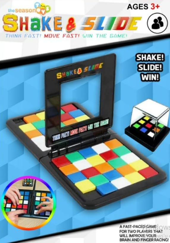 The Season Toys Shake & Slide Block Game Shape Matching Intelligence Board Game for Family Game Nights