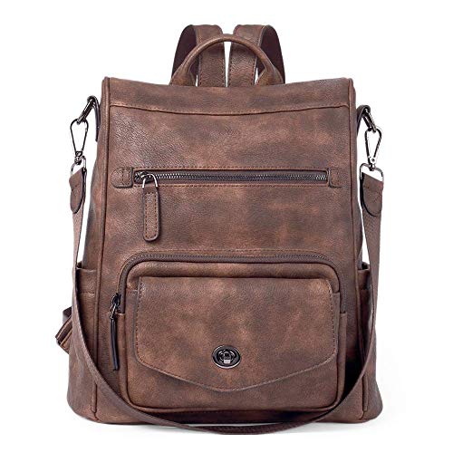 CLUCI Backpack Purse for Women Fashion Large Size Leather Backpacks Convertible Anti-theft Bag