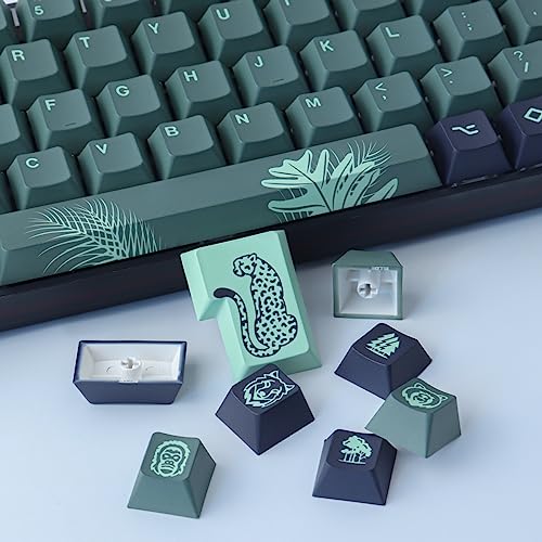 JOMKIZ PBT Keycaps, 157-key Dyed Sublimation Cherry Profile Custom Keycap Set for Cherry MX Switches ISO/ANSI Layout Mechanical Keyboards