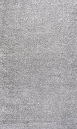 JONATHAN Y SEU100K-5 Haze Solid Low-Pile Indoor Area-Rug Casual Contemporary Solid Traditional Easy-Washing Bedroom Kitchen Living Room Non Shedding, 5 ft x 8 ft, Light Gray