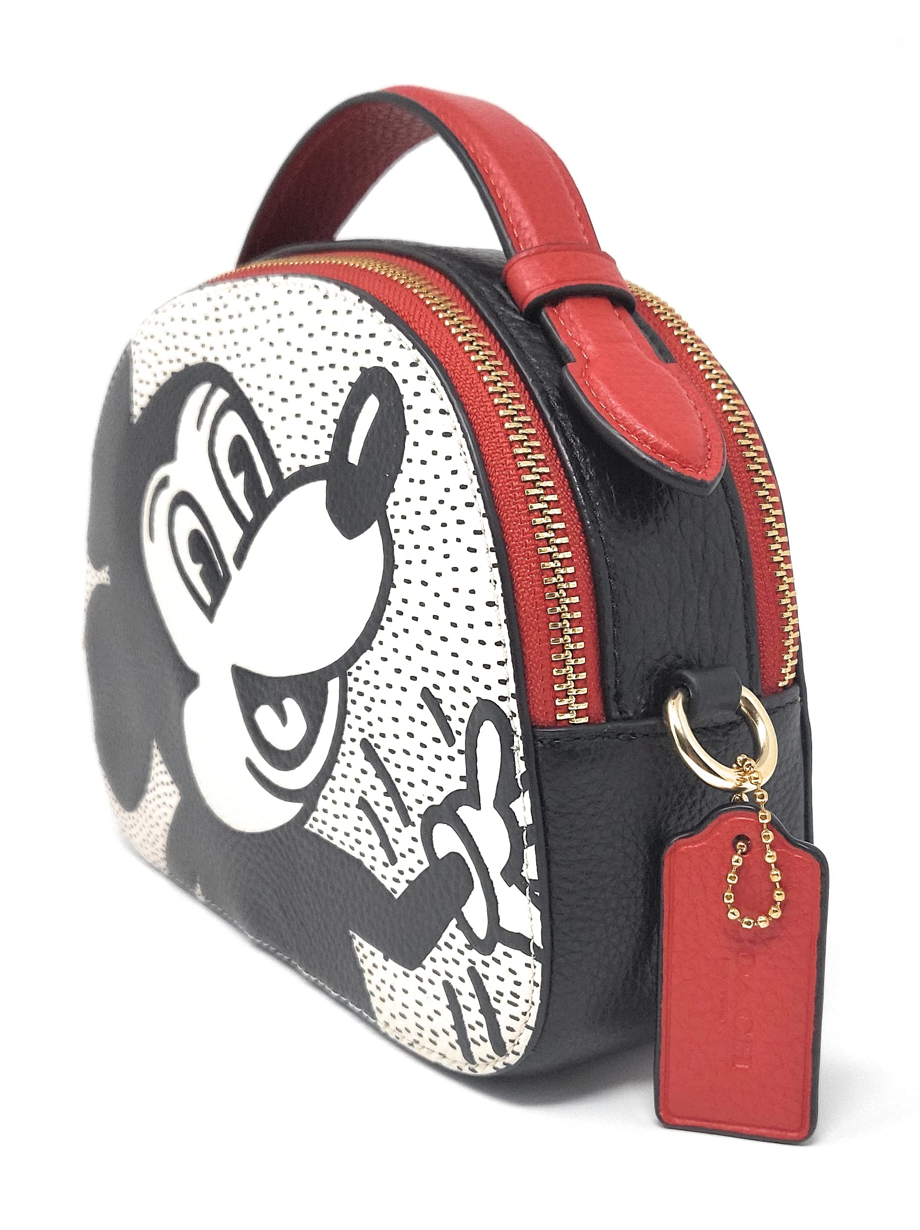 COACH Women's Serena Satchel Crossbody Shoulder Bag (Pebble Leather - DisneyHaring - Mouse - Chalk Multi)