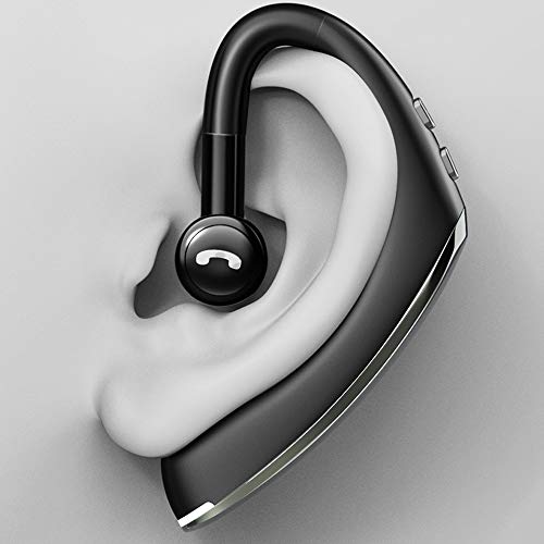 Lymoc Bluetooth Earpiece,Wireless Headset Earpieces Hansfree Trucker Earphones for Cell Phones V5.0 Ear Hook 25 Hours Talktime Microphone CVC6.0 Noise Cancellation for Walking Running Driving, Blue