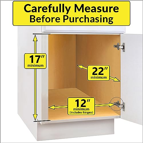 LYNK PROFESSIONALĀ® Pull Out Cabinet Organizer (Double) Slide Out Drawers for Kitchen Cabinets - Lifetime Limited Warranty - Sliding Pantry Shelves - Roll Out Shelf for Pots, Pans - 11"D x 21"W Chrome