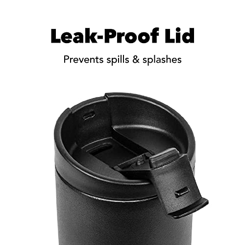 MiiR, Flip Traveler, Double-Wall Vacuum Insulated with Leakproof Lid, BPA-Free Stainless Steel Construction, Sandstone White, 16 Fluid Ounces