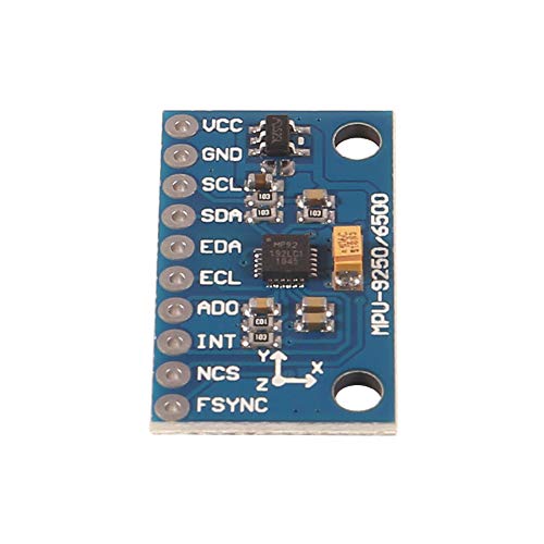 D-FLIFE 2pcs GY-9250 MPU9250 9-Axis 9 DOF Accelerometer, Gyroscope and Magnetometer Sensor Module 16 Bit AD Converter Data Output IIC I2C SPI