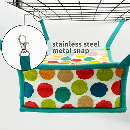 PINVNBY Hamster Hammock Warm Ferret Bed Cage Accessories Hanging Sugar Glider Bunkbed Swinging Bedding Cage Toy Cage Chinchilla Double-Layer Hideout for Rat Squirrel Parrot Kitten