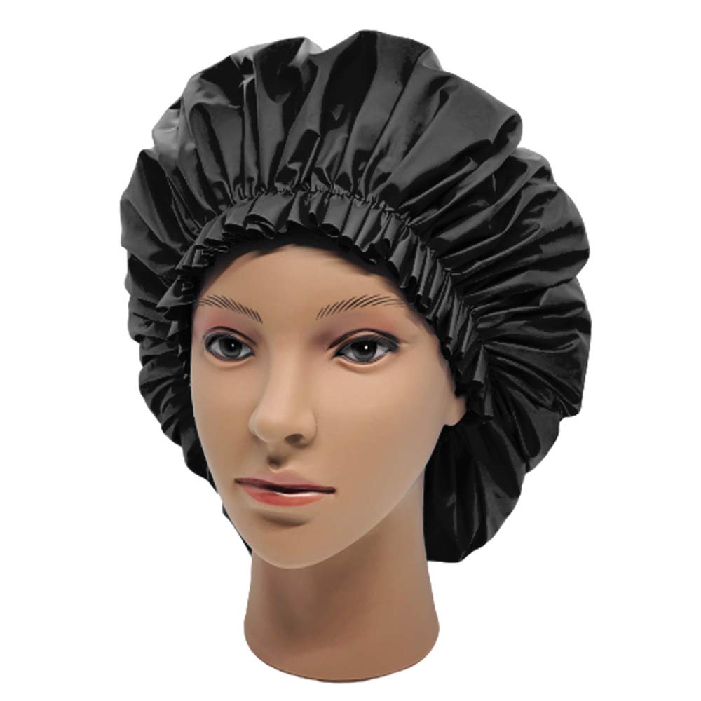 ELEBOX 2 Packs Extra Large Shower Caps Jumbo Shower Cap for Braids Big Shower cap for Women Long Hair Bath Cap Waterproof