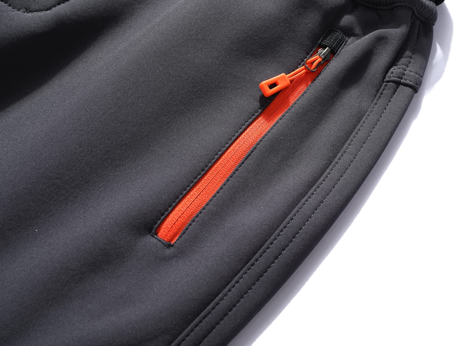 BenBoy Men's Snow Ski Outdoor Waterproof Windproof Fleece Cargo Hiking Pants,KZ41026M-Grey-L