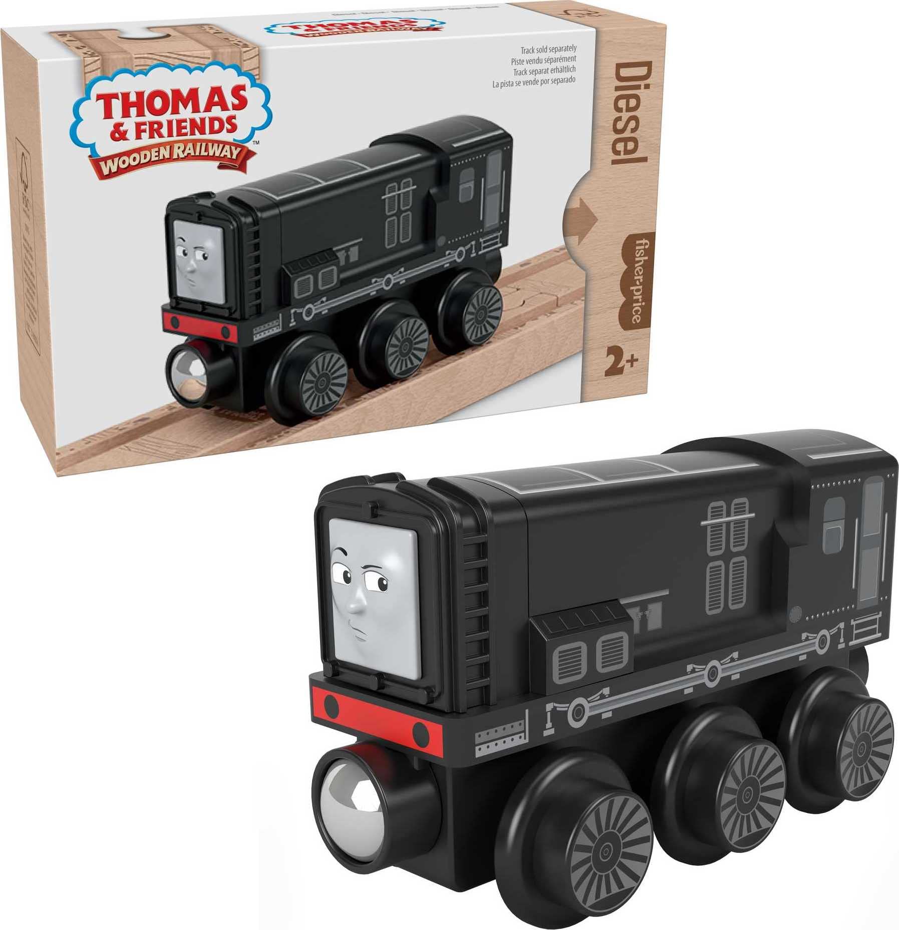 Thomas & Friends Wooden Railway Toy Train Diesel Push-Along Wood Engine for Toddlers & Preschool Kids Ages 2+ Years