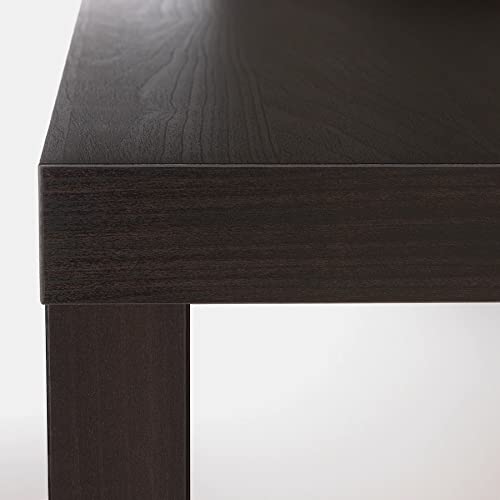 Ikea Lack Particle Board Wooden & Plastic Edging Side Table, black-brown55x55 cm (21 5/8x21 5/8") Pack of (1)