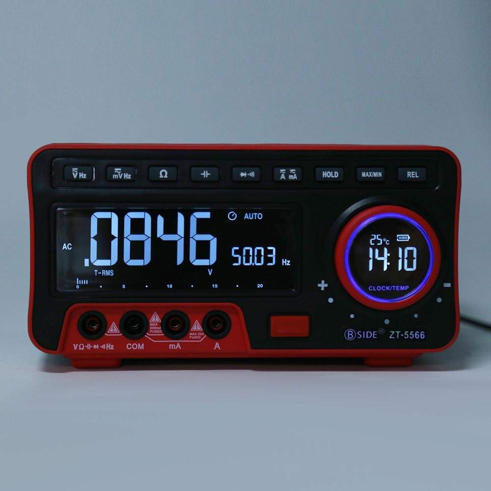 Benchtop Digital Multimeter ZT5566 Multifunctional Electrical Tester 19999 Count Multimeter Auto Range Voltage Meter with Music