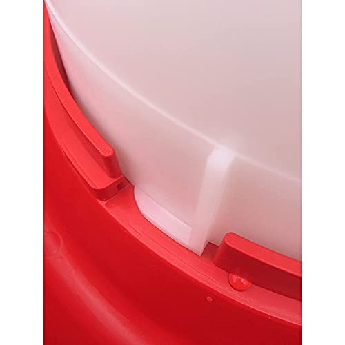 Farm Innovators Model HPF-100 "All-Seasons" Heated Plastic Poultry Fountain For Chicken, 3 Gallon, Red/White, 100-Watt