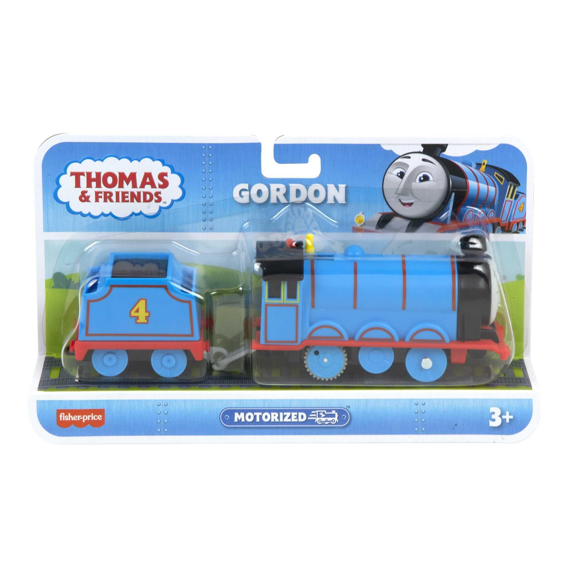 Thomas & Friends Motorized Toy Train Gordon Battery-Powered Engine with Tender for Pretend Play Preschool Kids Ages 3+ Years