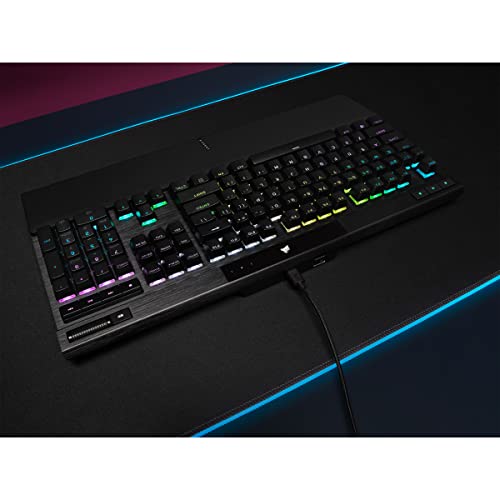 Corsair K70 RGB PRO Wired Mechanical Gaming Keyboard (Cherry MX RGB Red Switches: Linear and Fast, 8,000Hz Hyper-Polling, PBT Double-Shot PRO Keycaps, Soft-Touch Palm Rest) QWERTY, NA - Black