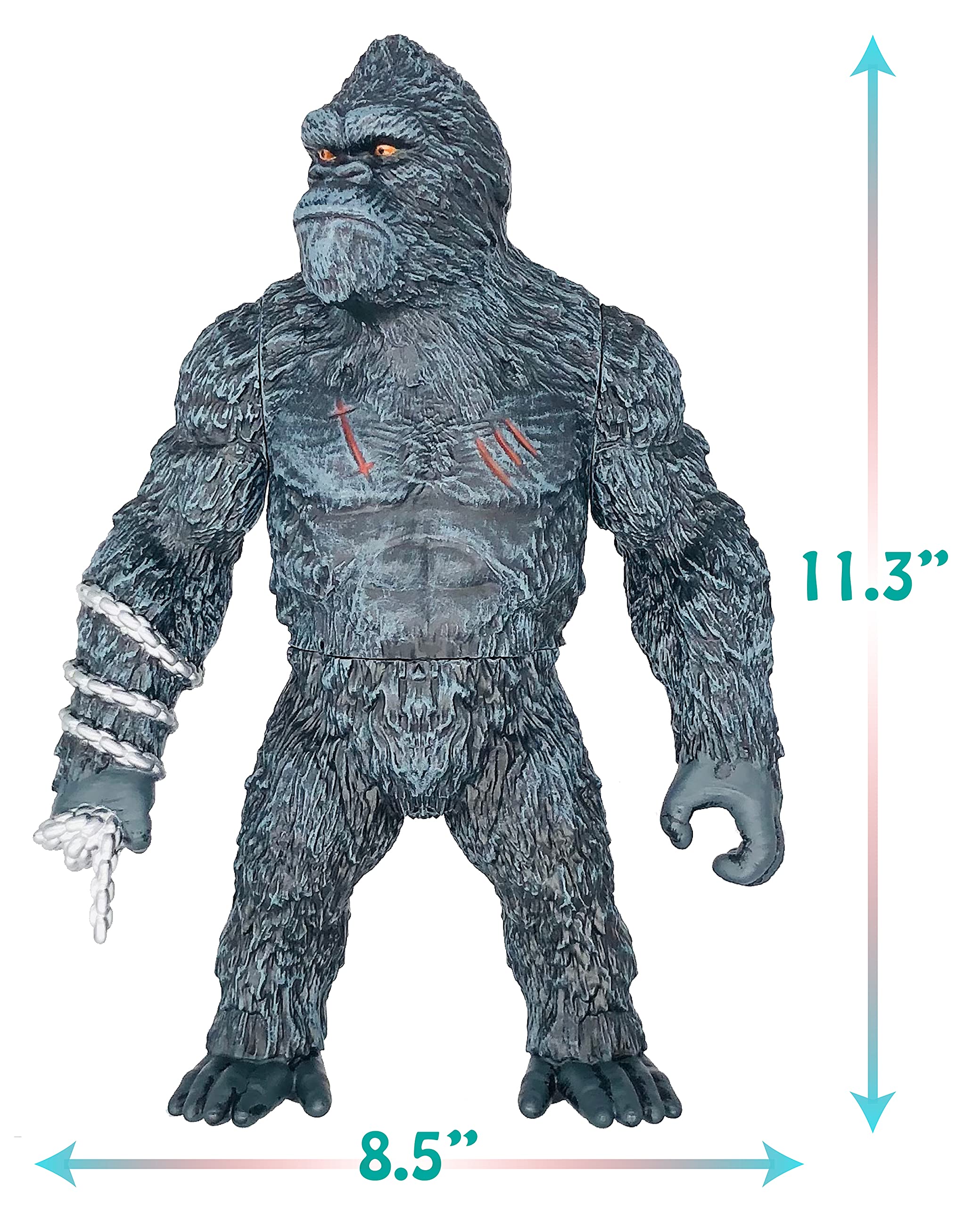 TwCare Giant King Kong vs Godzilla Action Figure 11.3" Fight Mode Gorilla Ape Solid Wild Movie Series, Travel Bag