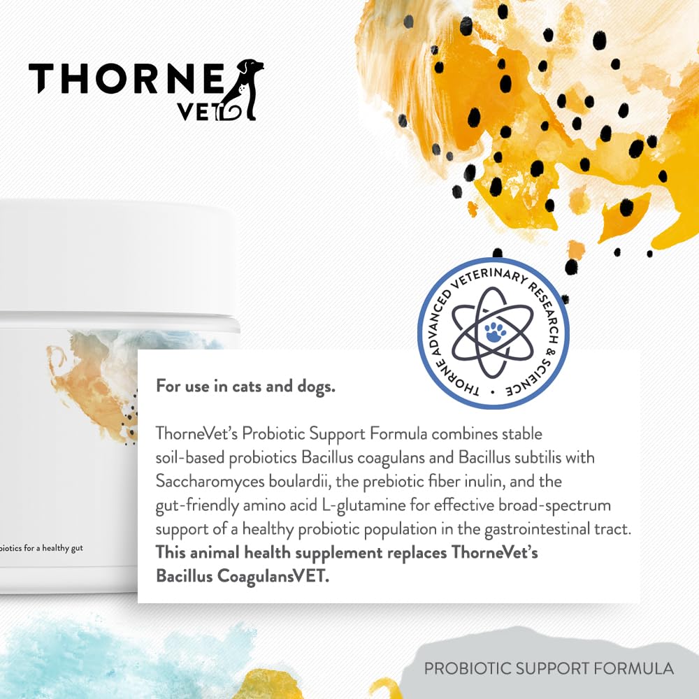 ThorneVET Probiotic Support Formula β Gastrointestinal Support for Dogs, Cats & Horses 60 Soft Chews