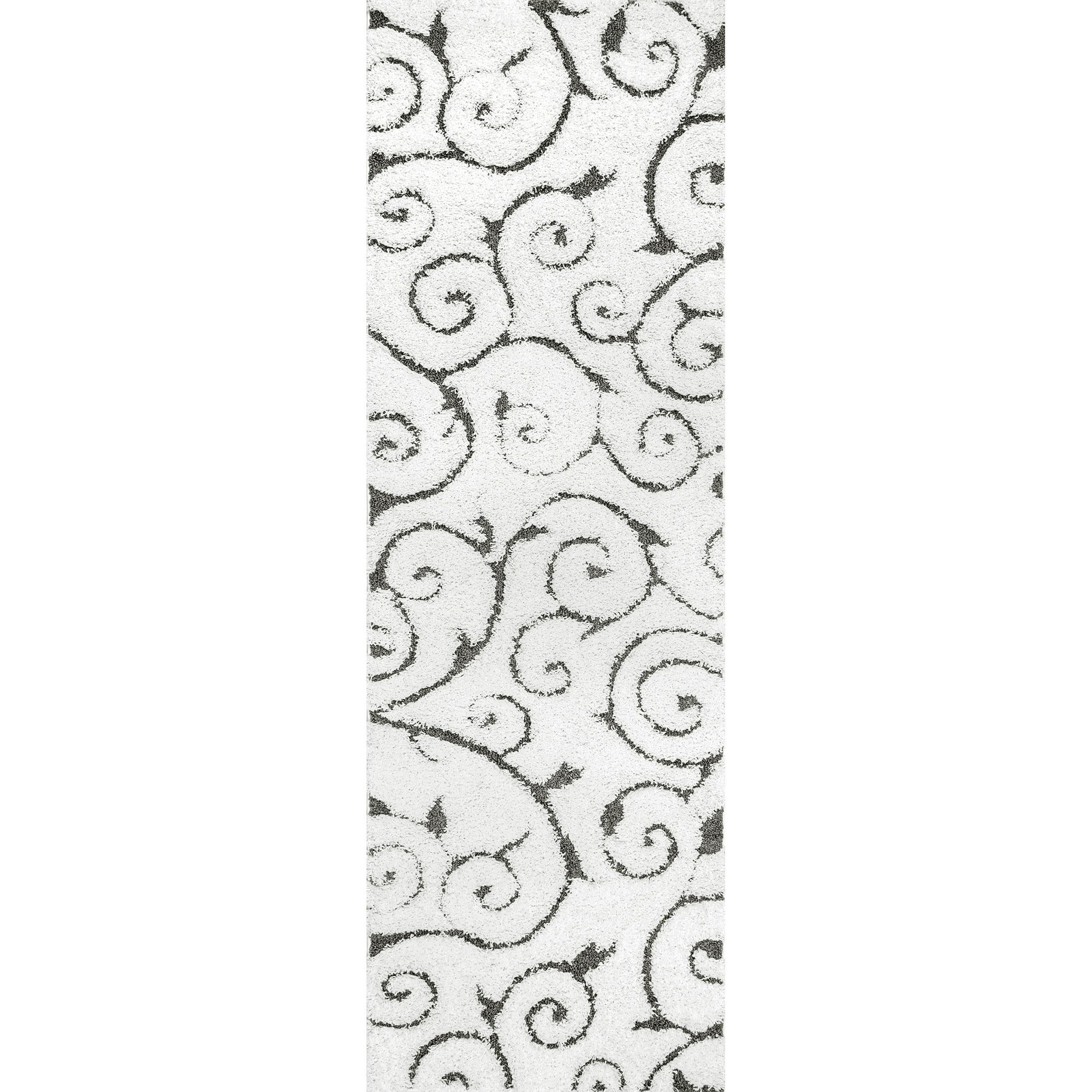 nuLOOM Maisha Contemporary Shag Runner Rug, 2' 8" x 8', Dark Grey, Runner