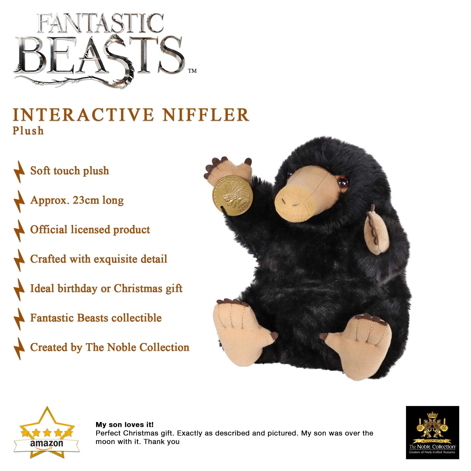 The Noble Collection Wizarding World Fantastic Beasts Nifflerâ„¢ Electronic Interactive Plush Puppet