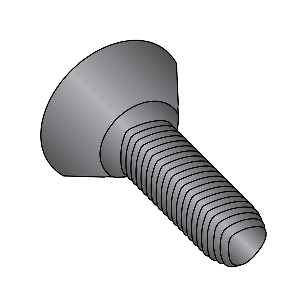 Small Parts 0606RPUB Steel Thread Rolling Screw for Metal, Black Oxide Finish, 82 Degree Undercut Flat Head, Phillips Drive, #6-32 Thread Size, 3/8" Length (Pack of 100)