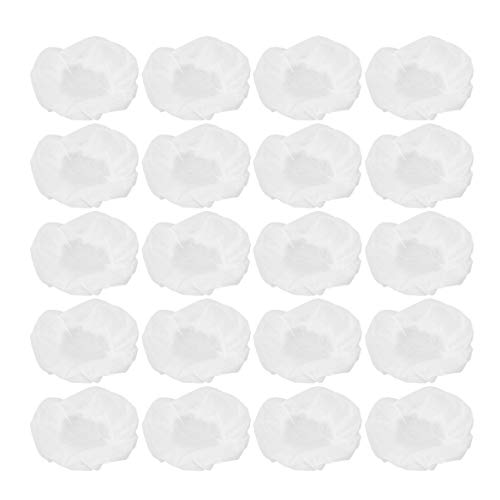 generic Headphone Covers 100pcs Disposable Non- Woven Headset Ear Covers- Stretchable Sanitary Replacement Earpads Covers- White
