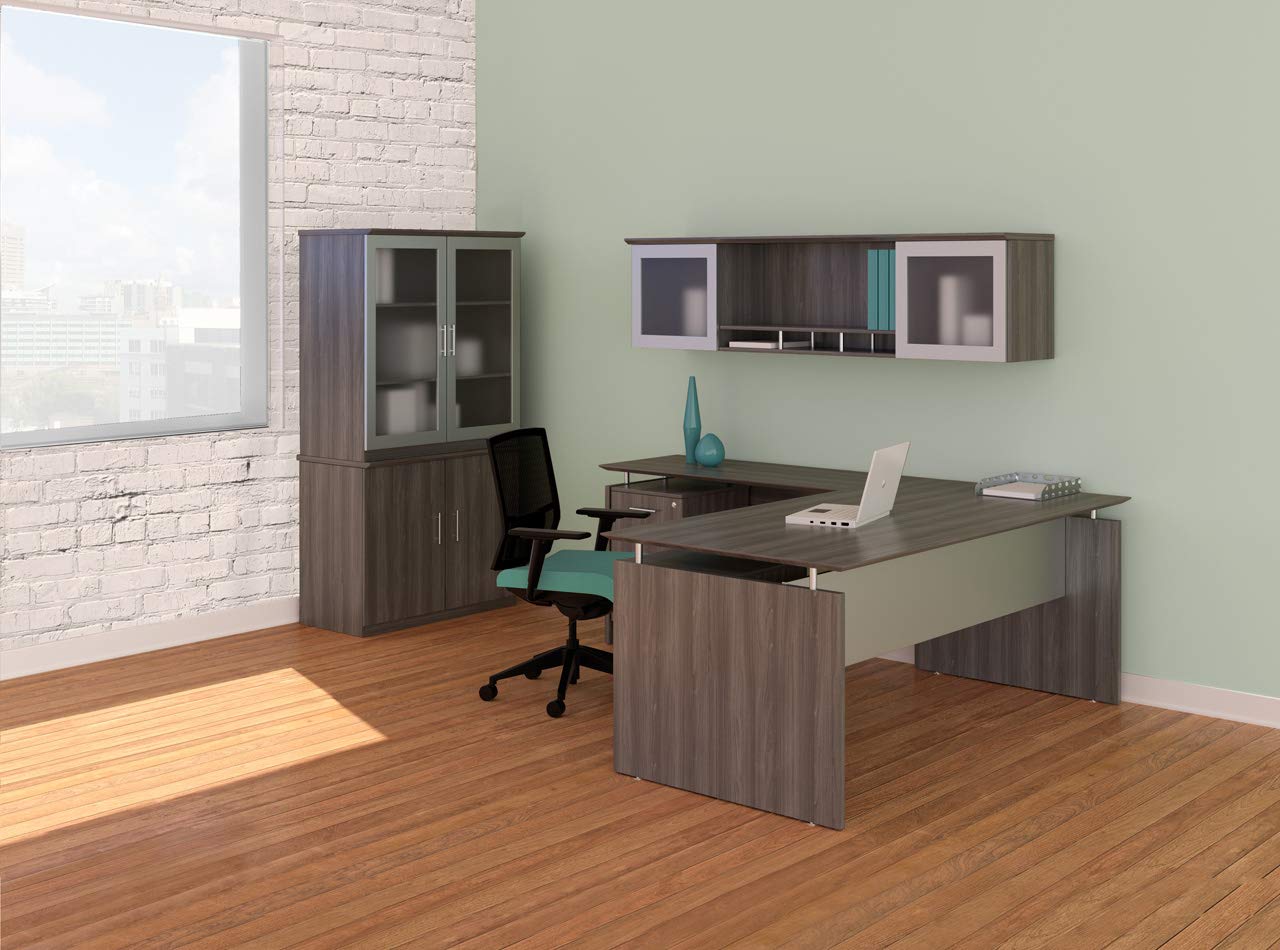 Safco Products Mayline MNRTLGS Medina 48-1/2"W Non-Handed Return for use with Desks, Sold Separately, Gray Steel Laminate