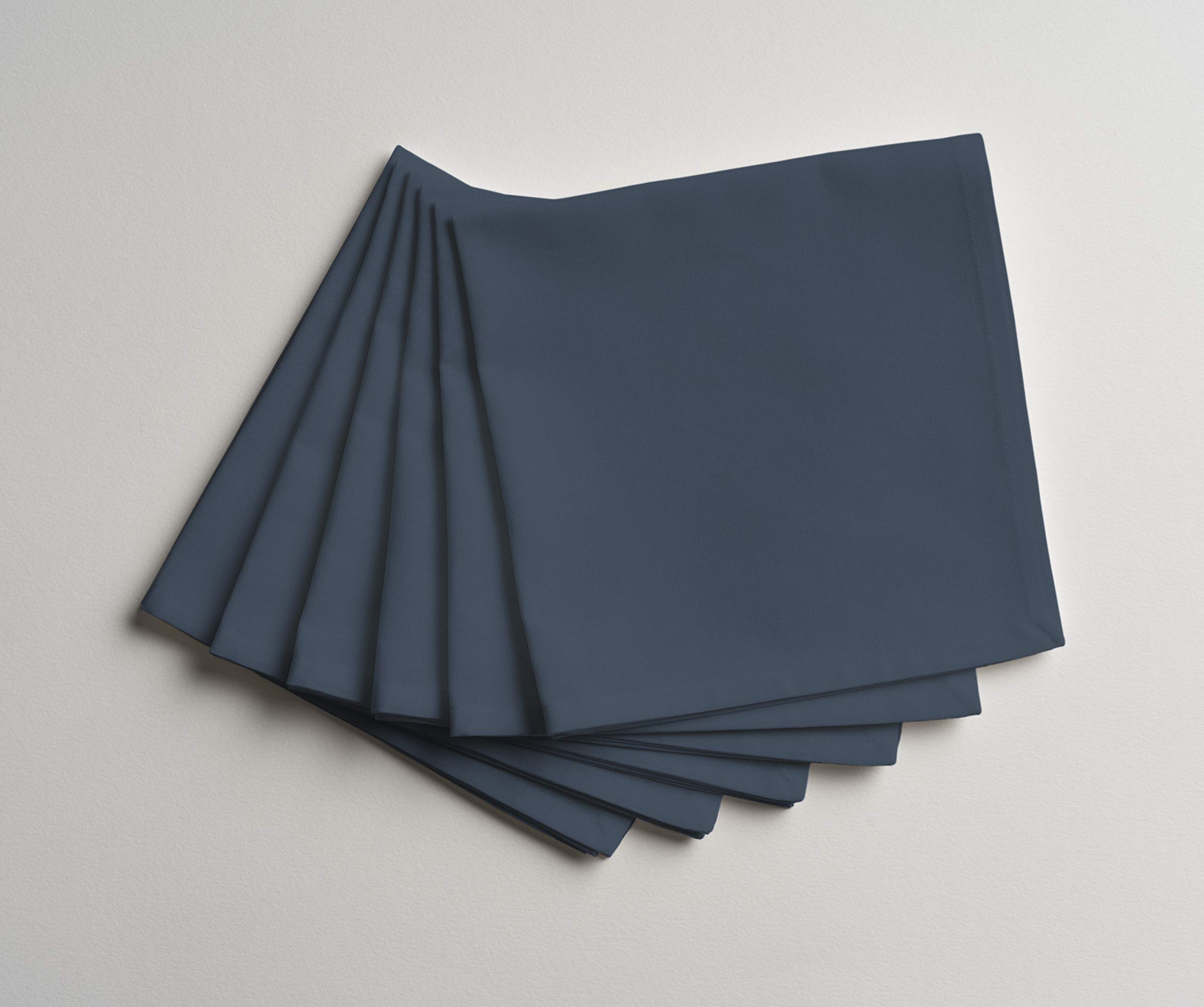 Cloth Dinner Napkins Cotton Washable Calicot 16x16 Inch Napkins Cloth|Absorbent Reusable Durable Decorative Set of 6 Table Napkins for Spring, Easter Decor,BBQ,Hotel &Outdoor Parties|Dark China Blue