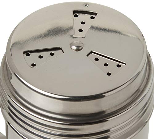 Tablecraft, 10 oz, Silver Stainless Steel Dry Rub Shaker with Handle, 10-Ounce
