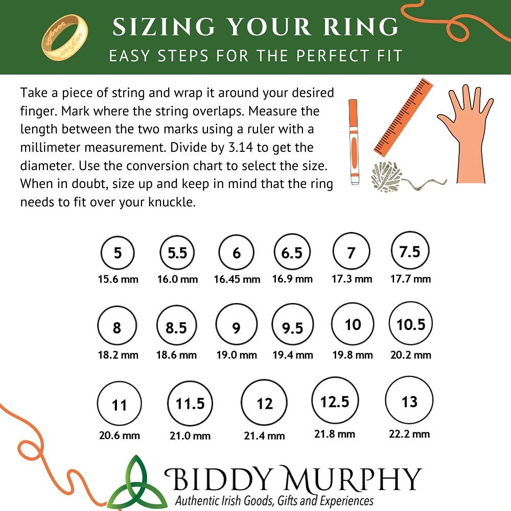 Biddy Murphy Irish 925 Sterling Silver Claddagh Ring with Classic Wishbone Design Band, Timeless Elegant Celtic Jewelry Made in Ireland, Love, Friendship, Loyalty, Size 7