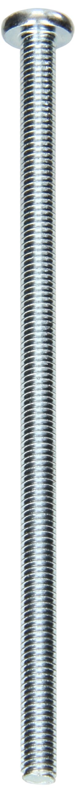 Small Parts Steel Pan Head Machine Screw, Zinc Plated, Meets ASME B18.6.3, #2 Phillips Drive, #10-32 Thread Size, 4" Length, Fully Threaded, Imported (Pack of 10)